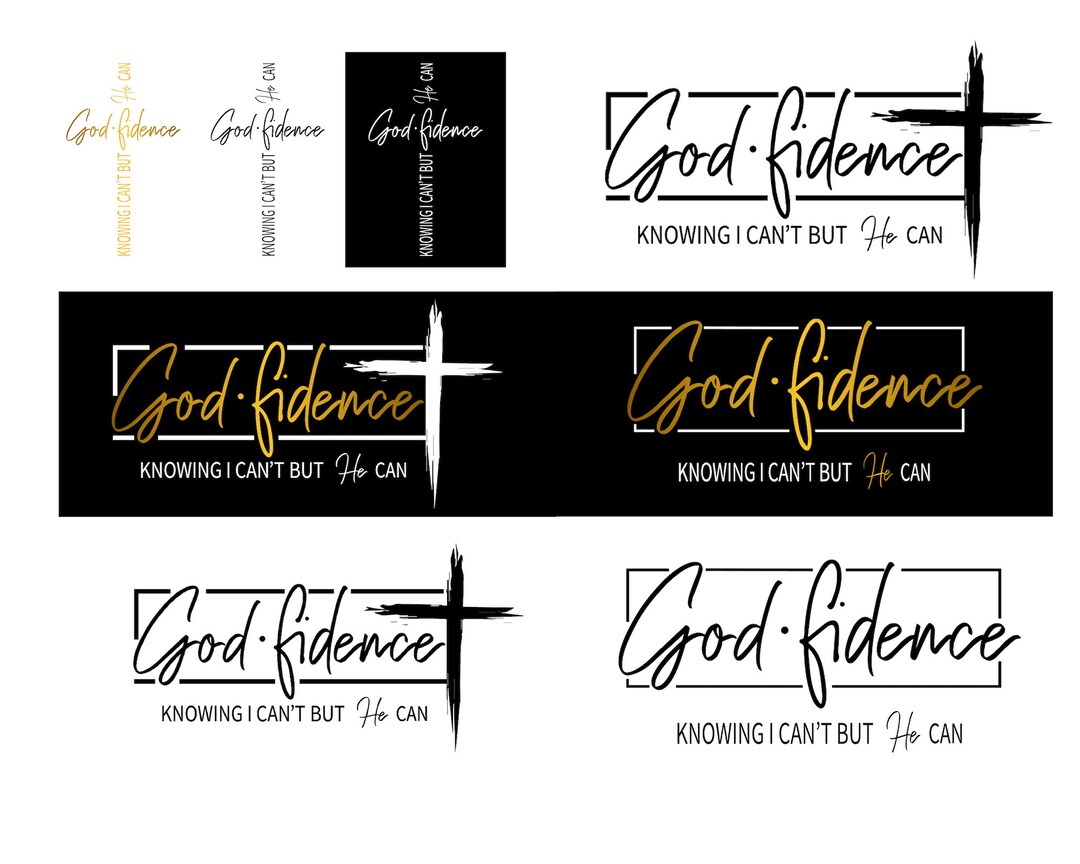Godfidence Bundle, Godfidence Svg, Png,pdf God Fidence Cute Christian ...