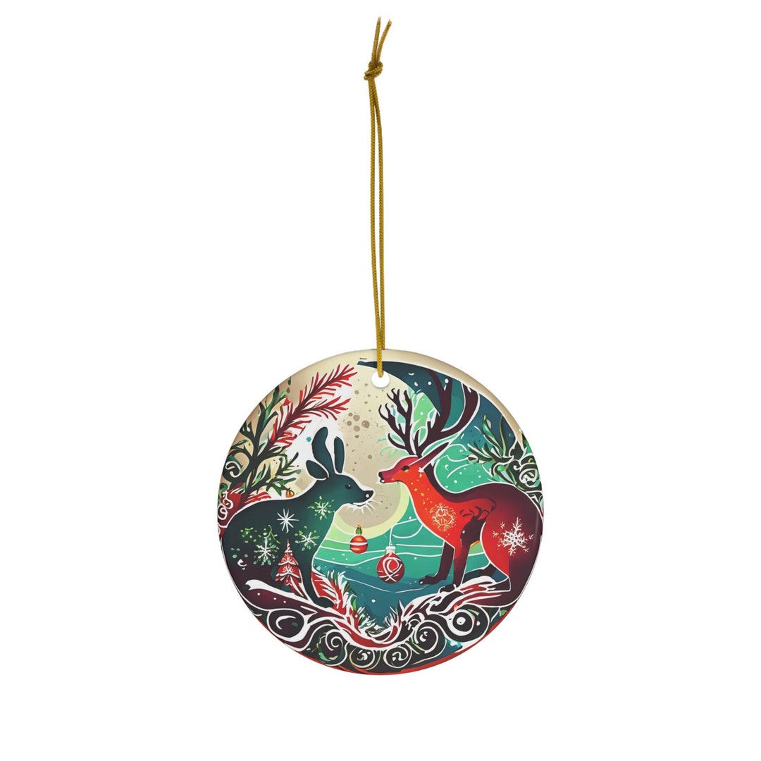 Mythical Christmas Ornament Round Holiday Cute Creature Ornament Gift ...