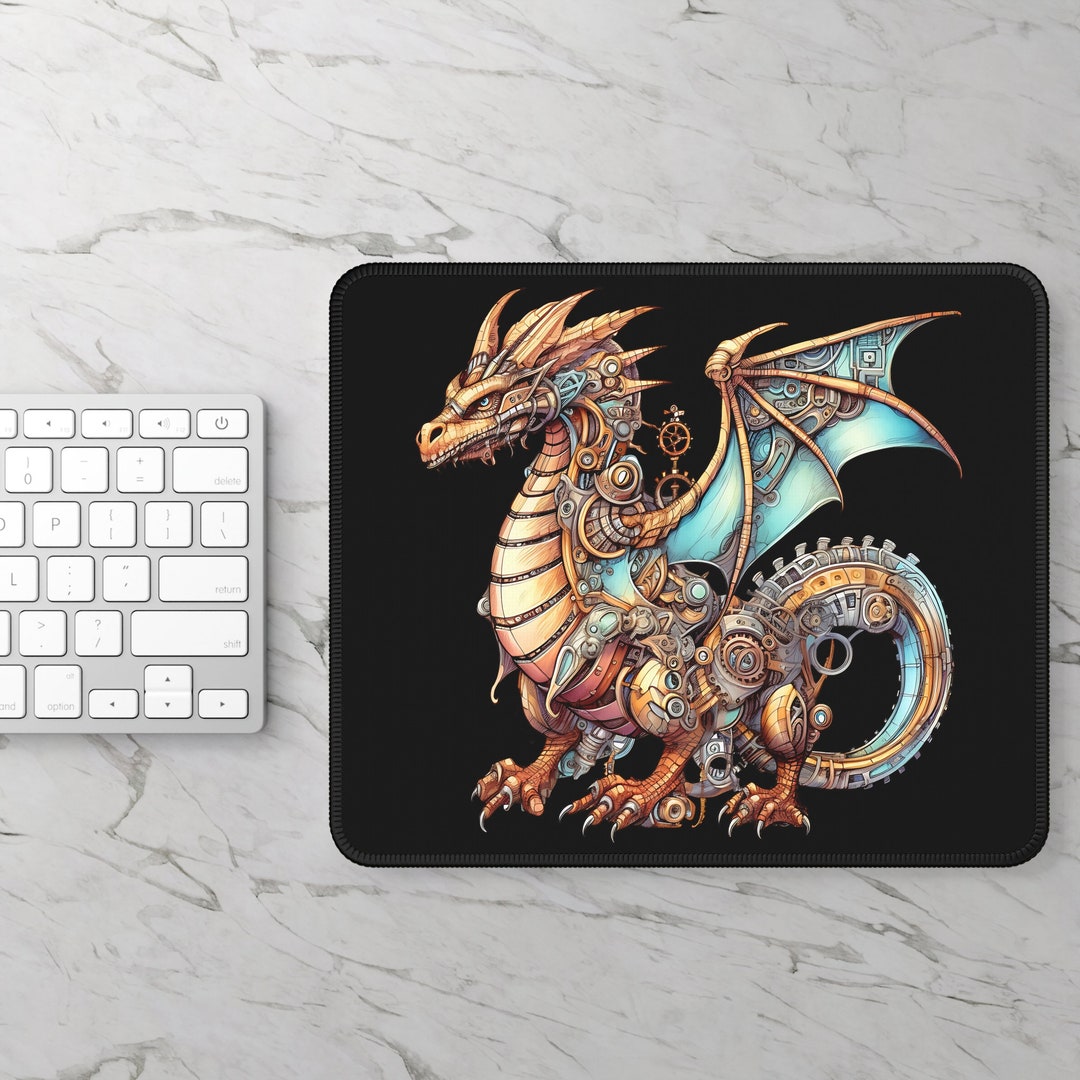 Steampunk Dragon Gaming Mouse Pad 9x7 Custom Made Gaming Mouse Pad ...
