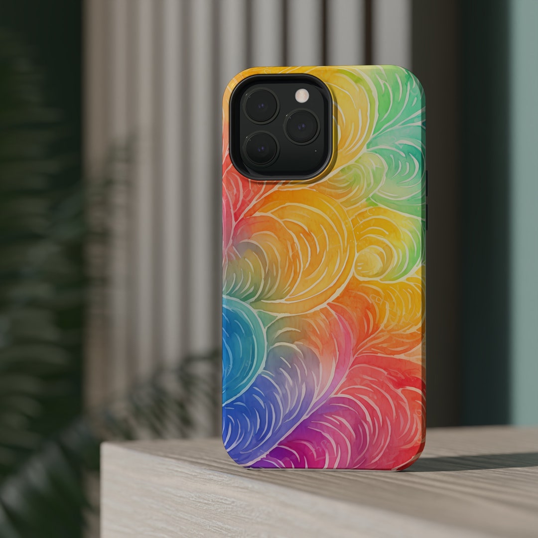 Rainbow Magsafe Phone Case for iPhone 13 and 14 Models Tough Rainbow ...