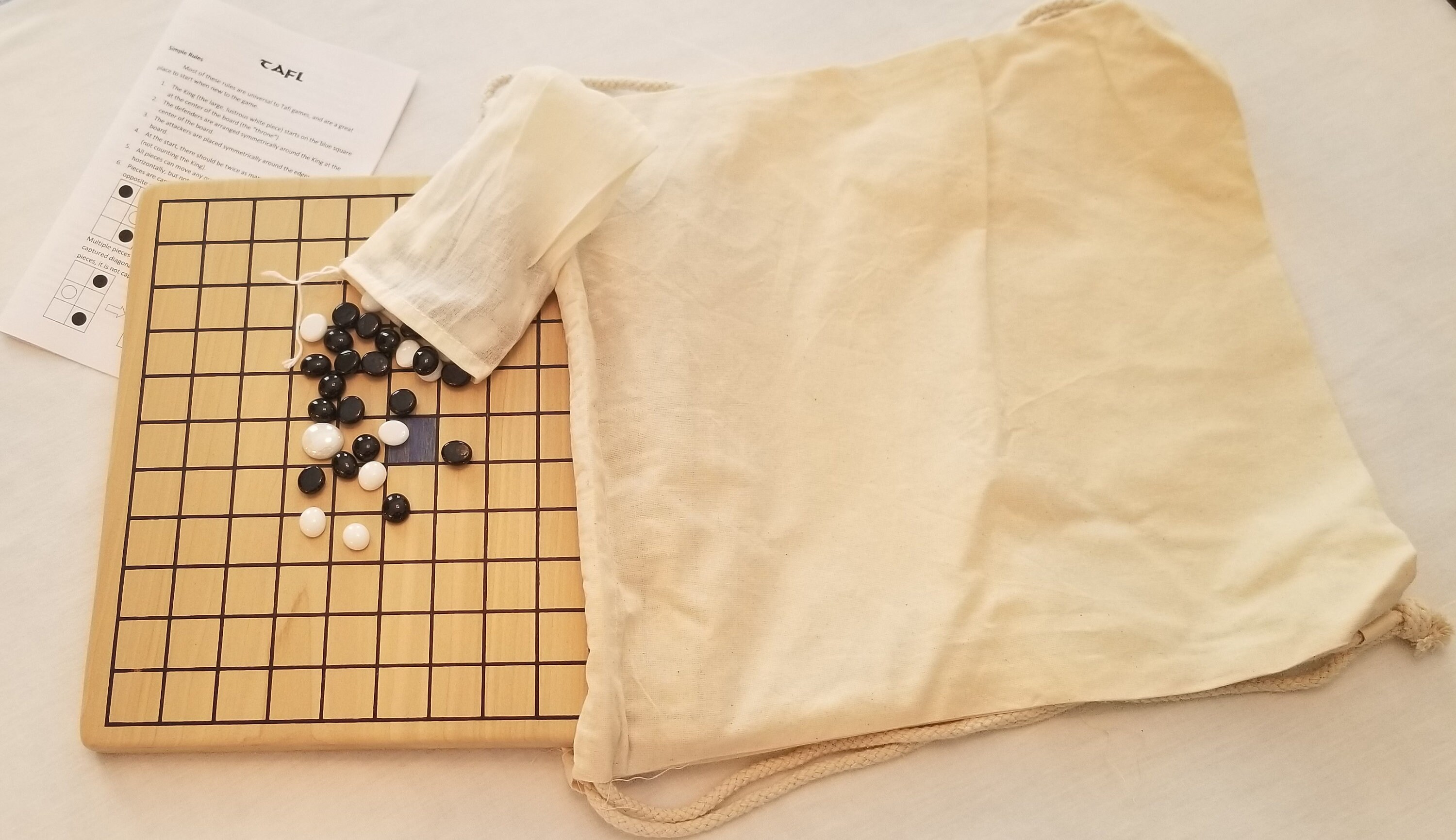 Hnefatafl - Solid Wooden Reversible Board for Tafl, Tawlbwrdd, and ...