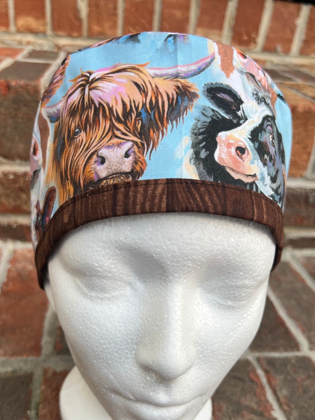 Reversible Scrub Cap Cows - Etsy