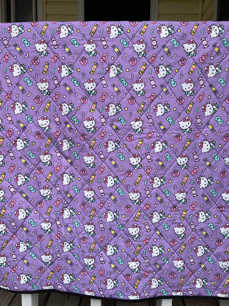 Hello Kitty Quilt - Etsy