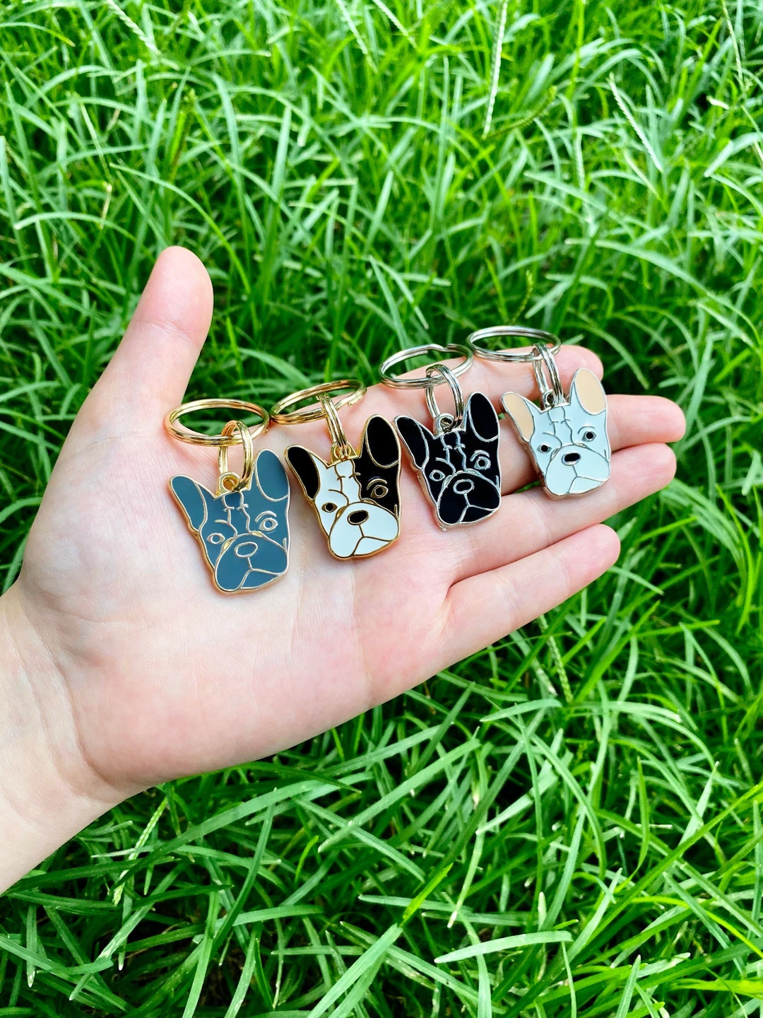 Personalized French Bulldog Tag: Stainless Steel Engraved Pet ID - Etsy