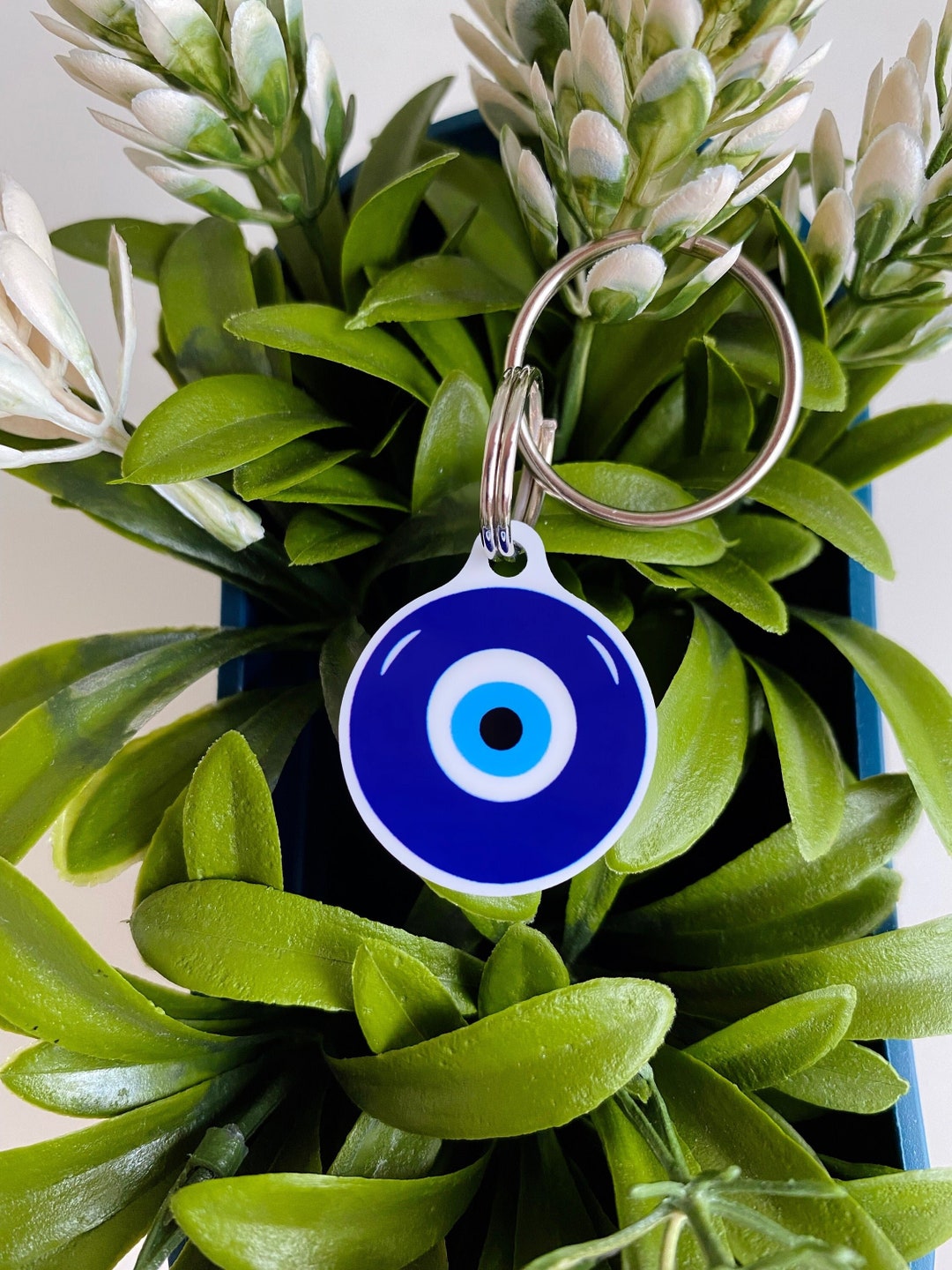 Personalized Evil Eye Pet ID Tag: Lucky Dog/cat Collar Tag - Etsy