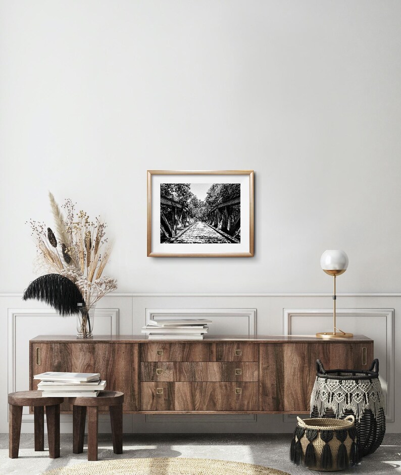 Monochrome - Old Bridge in Waxahachie, Texas - Digital Photo Download ...