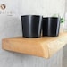 Rustic Solid Oak Floating Shelf: Reclaimed Natural Wooden Storage and ...