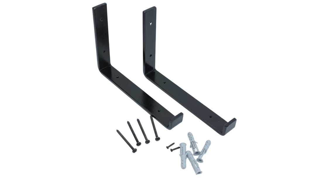 Metal Brackets LOFT | Inverted Black Metal Brackets | Shelf Brackets - Etsy