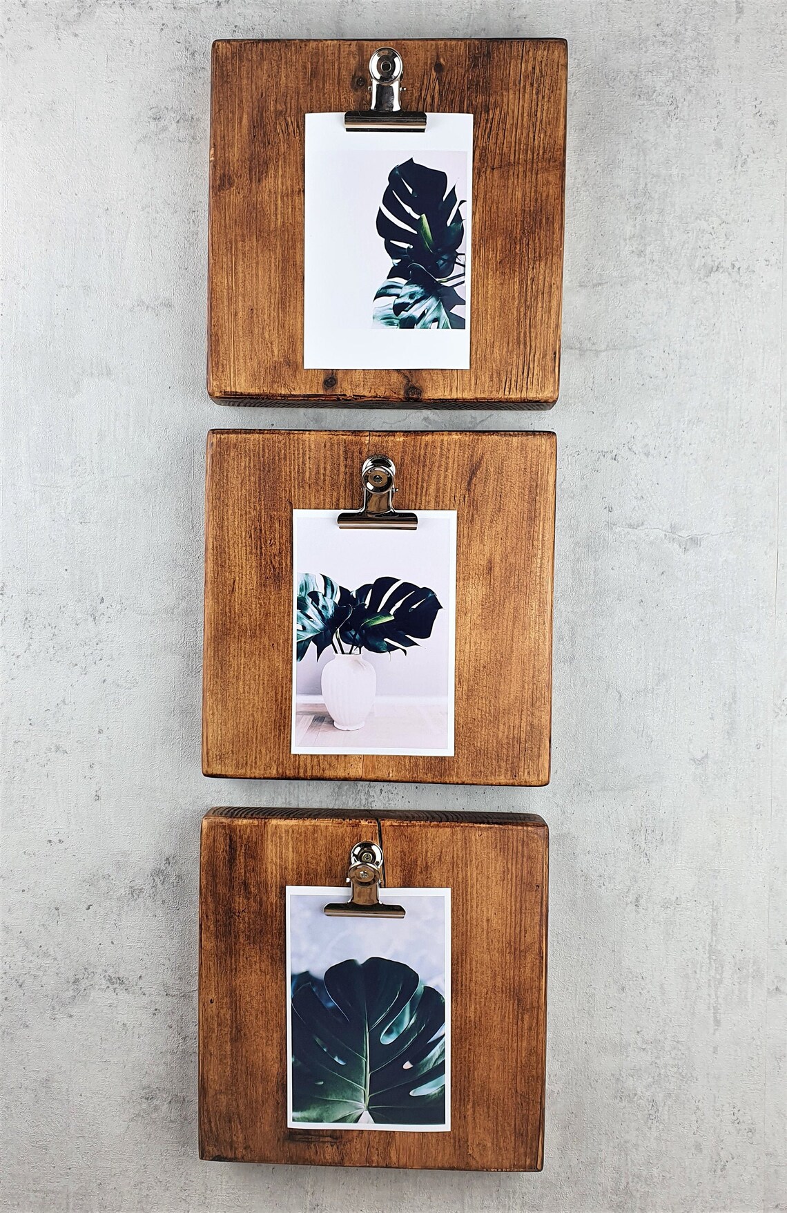 Rustic Wooden Photo Clip Frame Holder Farmhouse Photo - Etsy