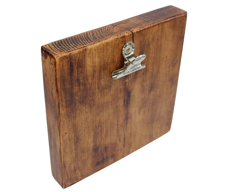 Rustic Wooden Photo Clip Frame Holder | Farmhouse Photo Clipboard ...