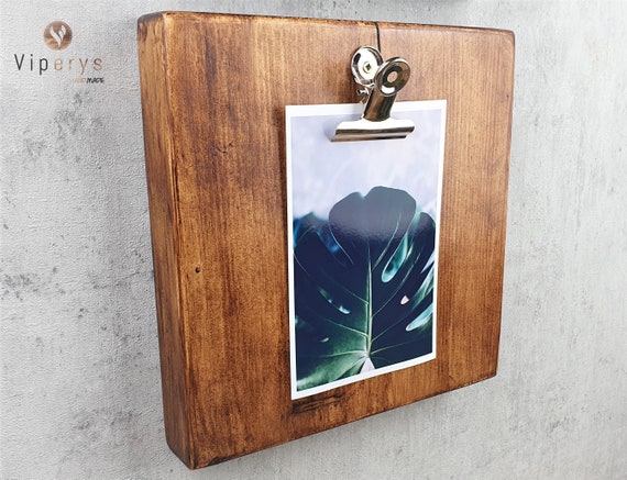 Rustic Wooden Photo Clip Frame Holder Farmhouse Photo - Etsy