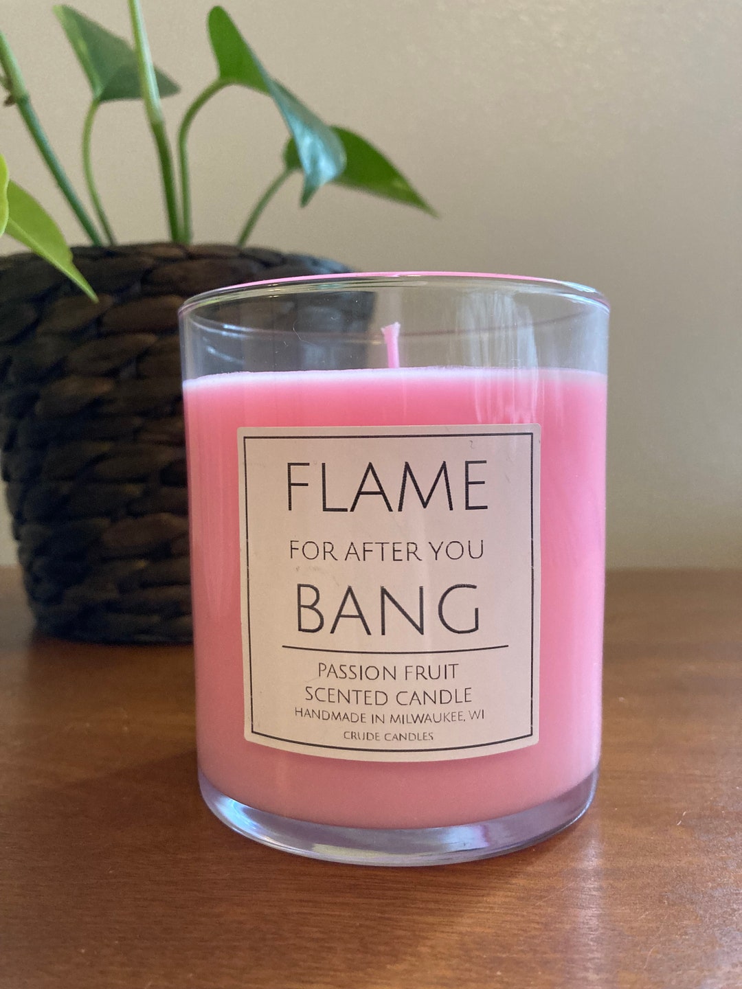 Small Glass Flame for After You Bang Candle. Custom Scent Candle. Funny ...