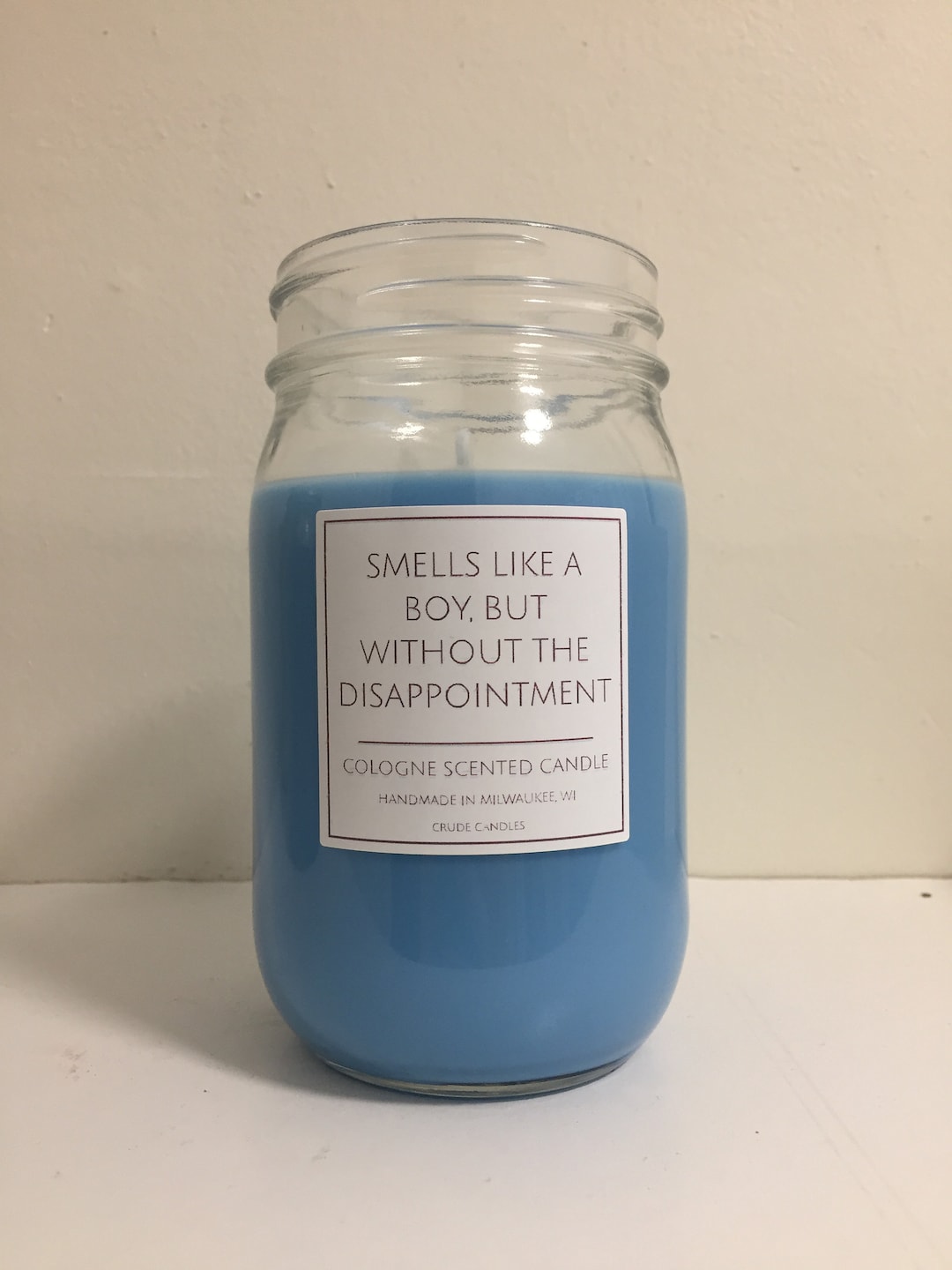 16oz Smells Like A Boy but Without the Disappointment Mason Jar. Funny ...
