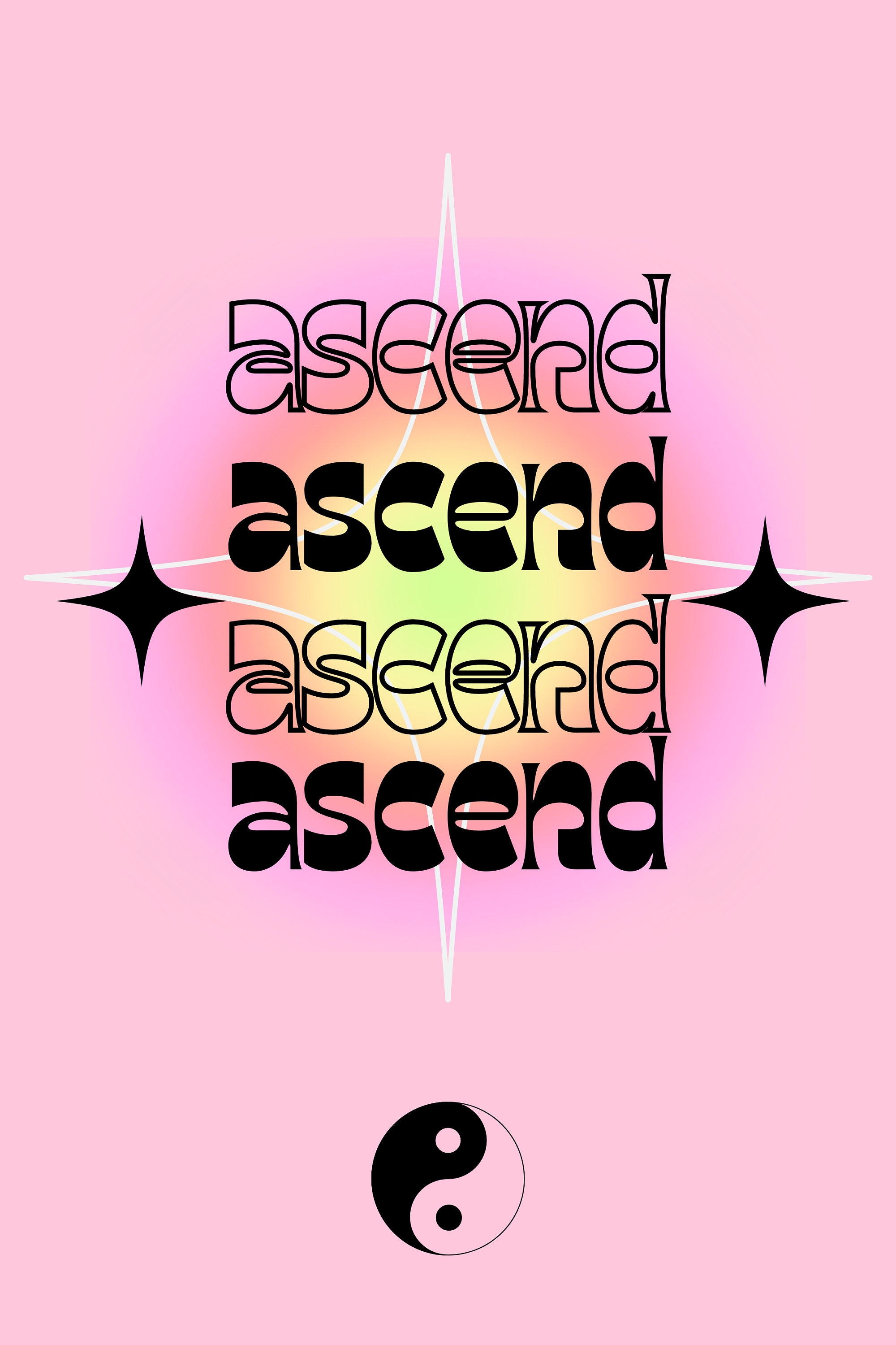 Pink Ascend Aesthetic Poster - Etsy