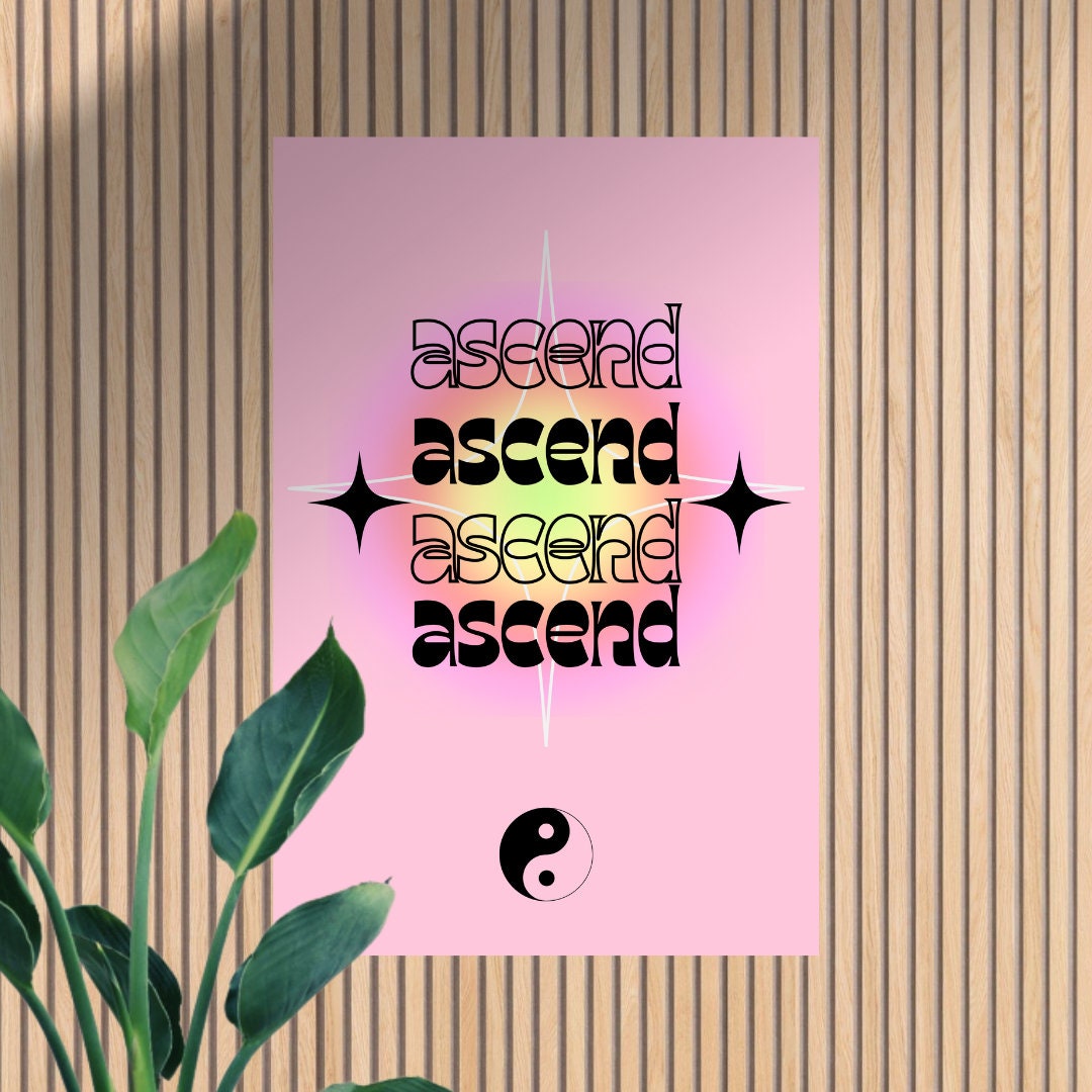 Pink Ascend Aesthetic Poster - Etsy
