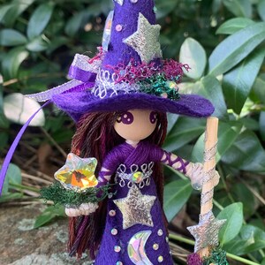 Celestial Purple & Silver Witch Doll - Etsy