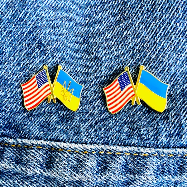 Ukraine Flag Pin - Etsy