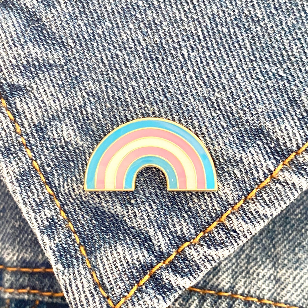 Trans Rainbow Pin, Trans Pride, Transgender Pride, Support Trans People ...