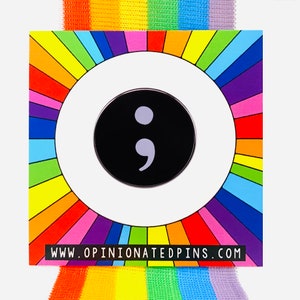 Semicolon Pin, Suicide Prevention, Suicide Awareness, You Are Enough ...