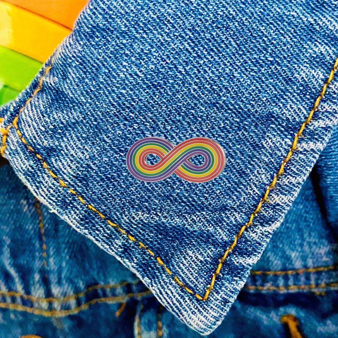 Rainbow Infinity Pin, Rainbow Pride Pin, Forever Pride Infinity Pin ...