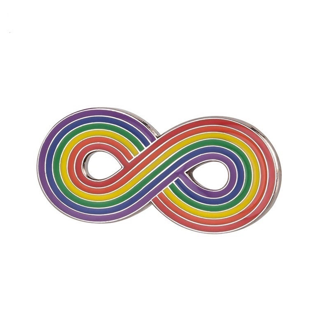 Rainbow Infinity Pin, Rainbow Pride Pin, Forever Pride Infinity Pin ...