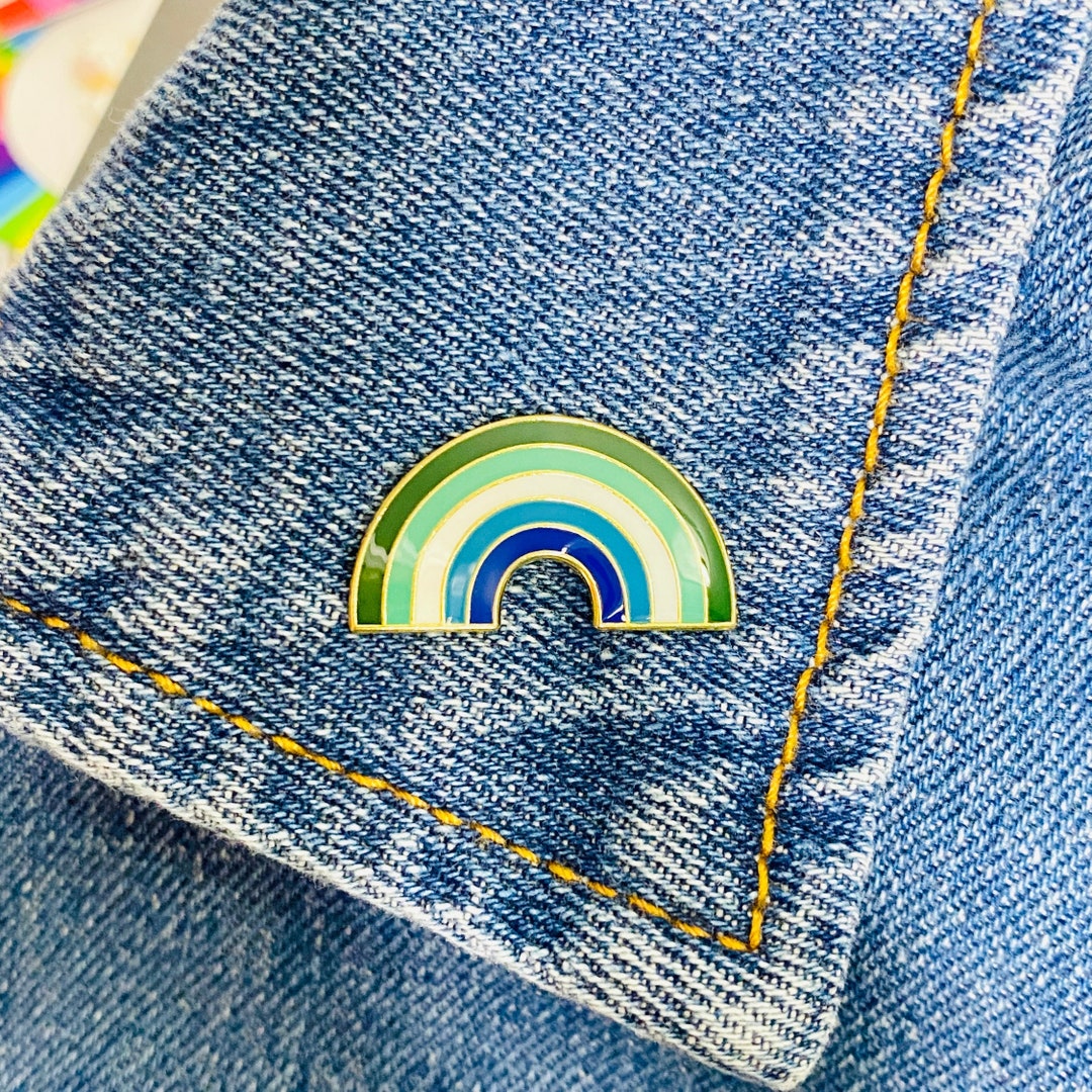 Gay Men Rainbow Pin, Gay Men Pride Pin, Gay Male Pride Pin, Gay Men ...