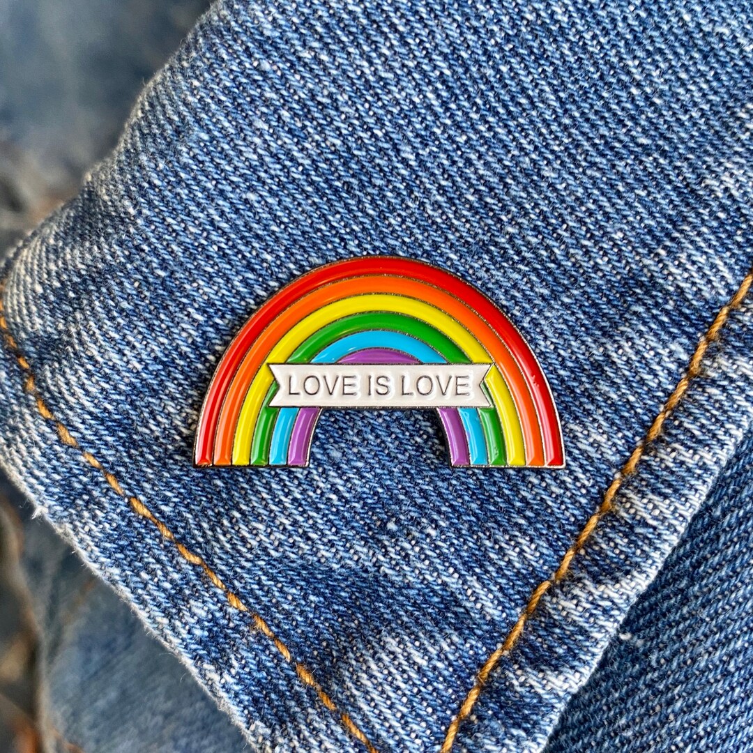 Rainbow love is Love Pin LGBTQ Pride Pins - Etsy