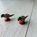 Set of 2 Decorative Jeweled Parrots, Handpainted, Made by Indian ...