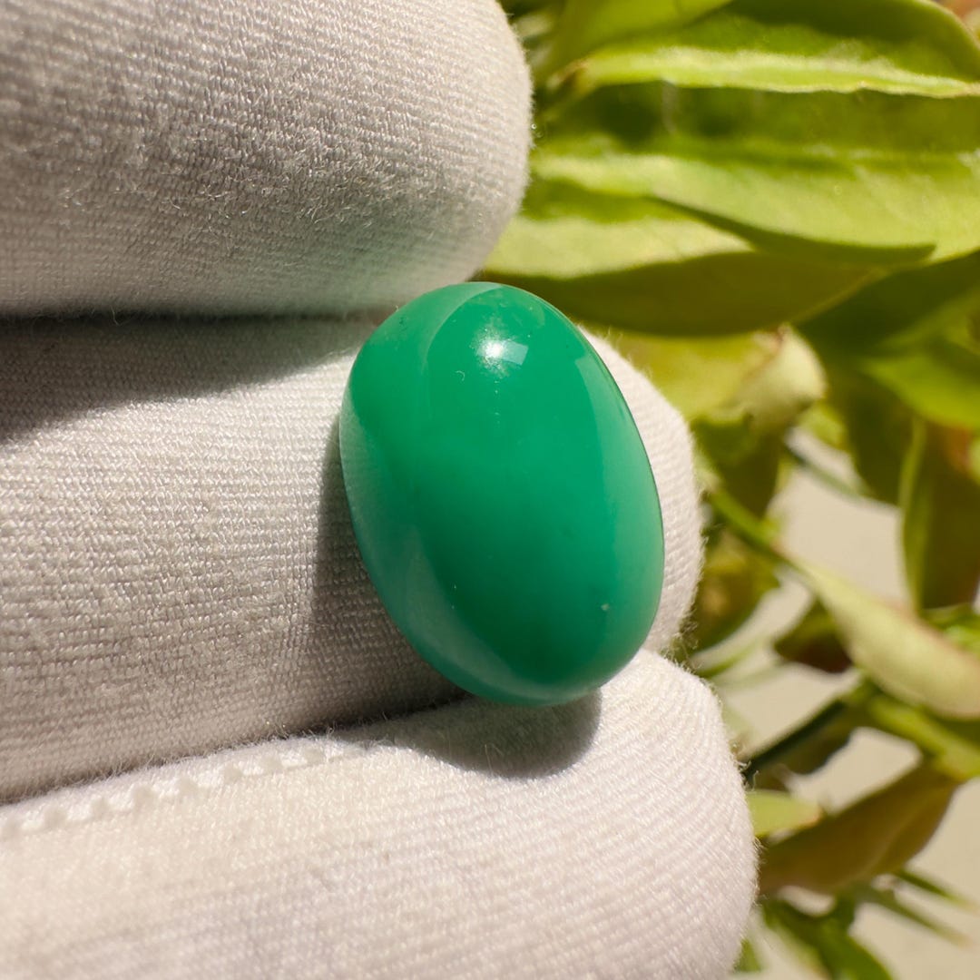 Rare 100% Natural Chrysoprase Gemstone Oval Cabochon AAA Quality 10 ...