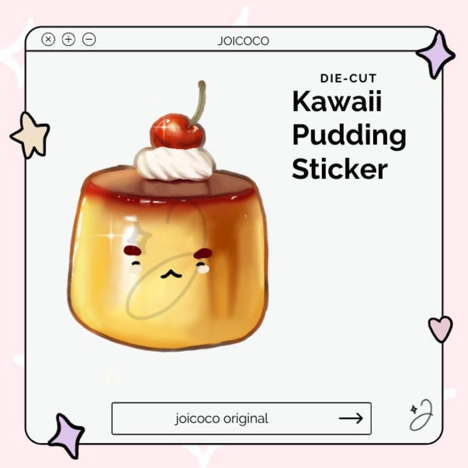 Kawaii Pudding Kawaii Food Kawaii Aufkleber Kawaii Things | Etsy