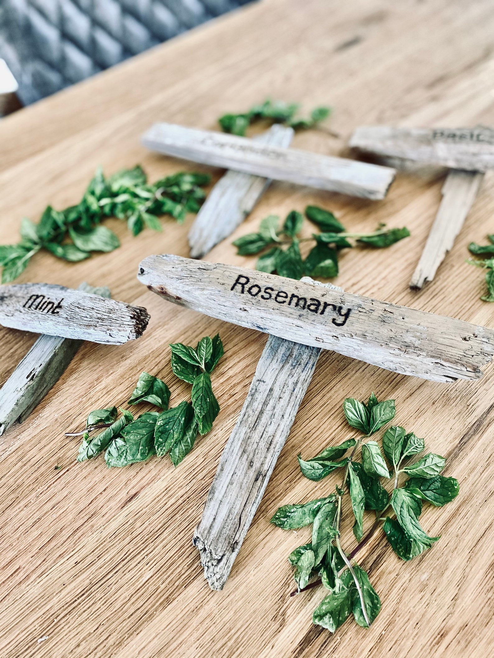 Custom Driftwood Herb Garden Markers: Pyrography Plant Labels - Etsy UK