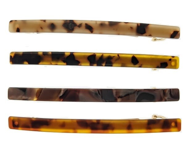 Tortoise Shell French Clip Hair Barrette, Gorgeous Acrylic French ...
