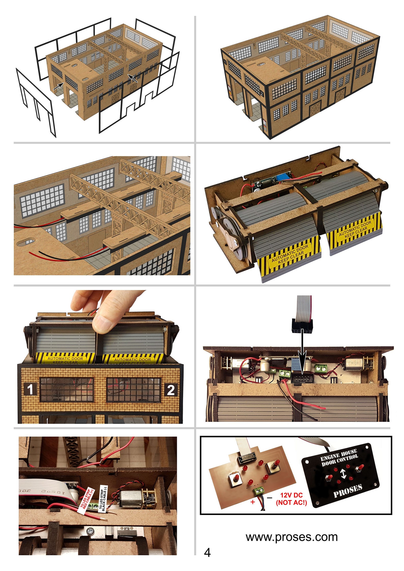 HO/OO Locomotive Engine Shed Depot House W/motorized Doors video for ...