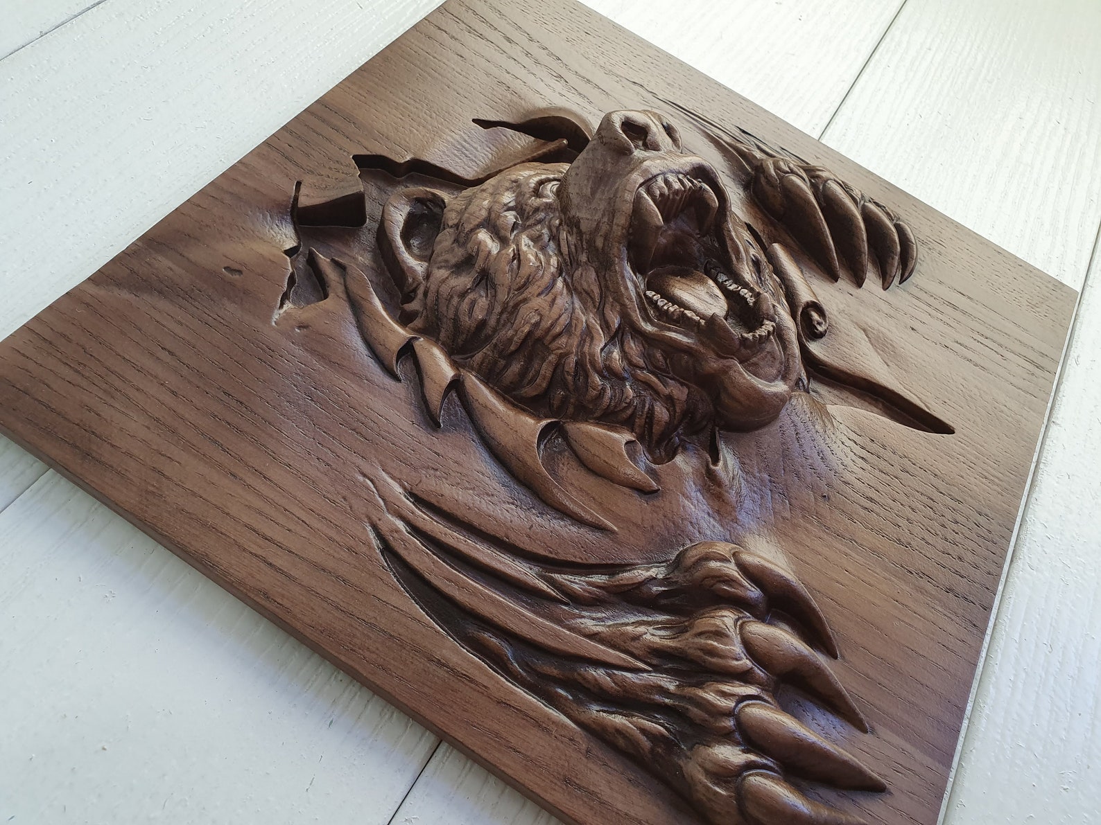 Angry Celtic Bear Celtic Wood Carving Viking Carving Celtic - Etsy