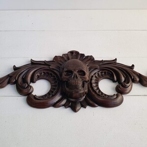 Skull Baroque Plaque, Gothic Skull Decor, Painted - Etsy