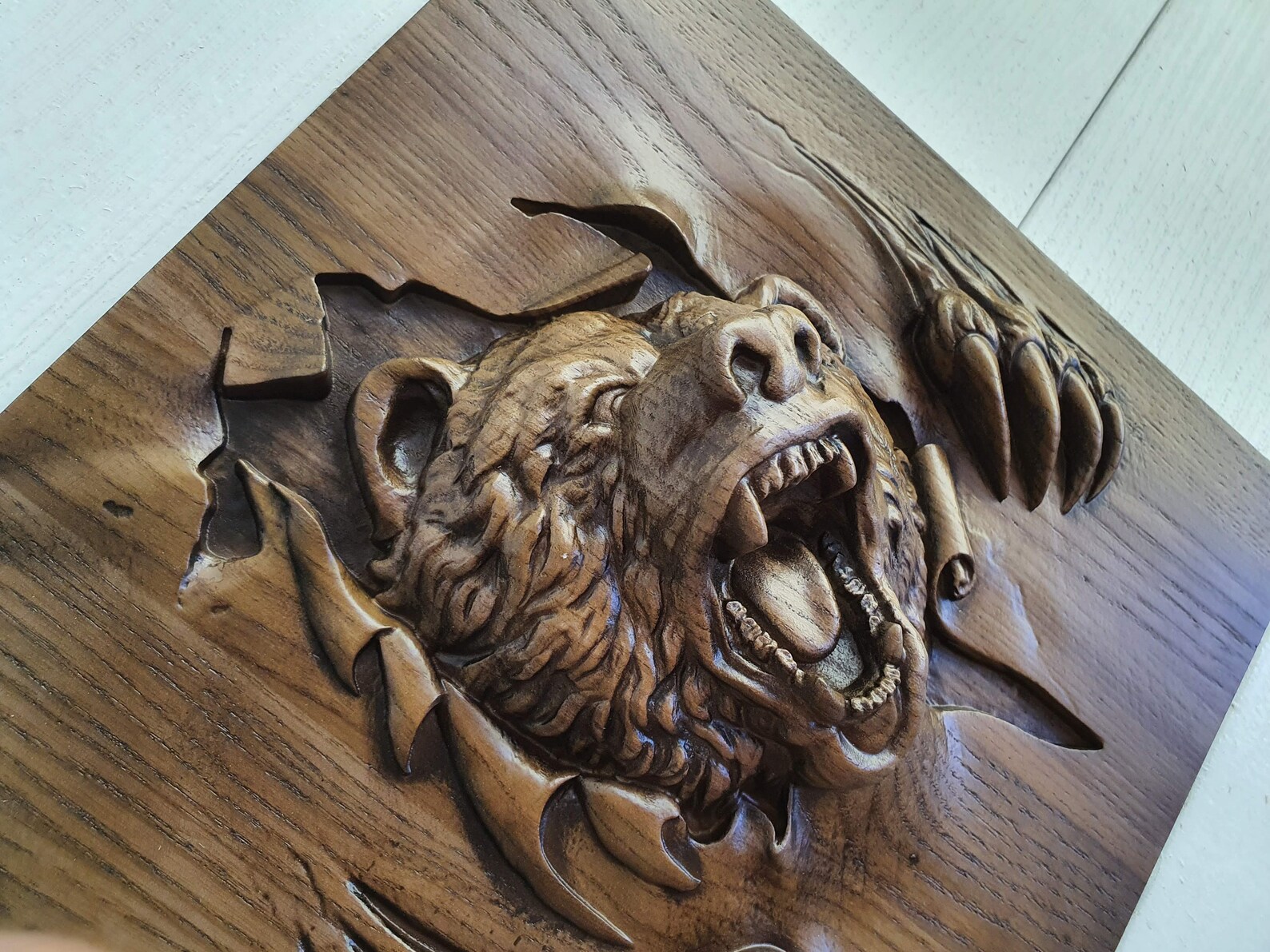 Angry Celtic Bear Celtic Wood Carving Viking Carving Celtic - Etsy