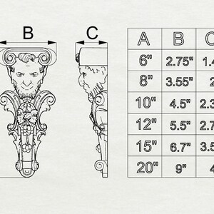 Mephistopheles, Decorative Carved Wooden Corbel, 1pc, Wood Wall Art ...