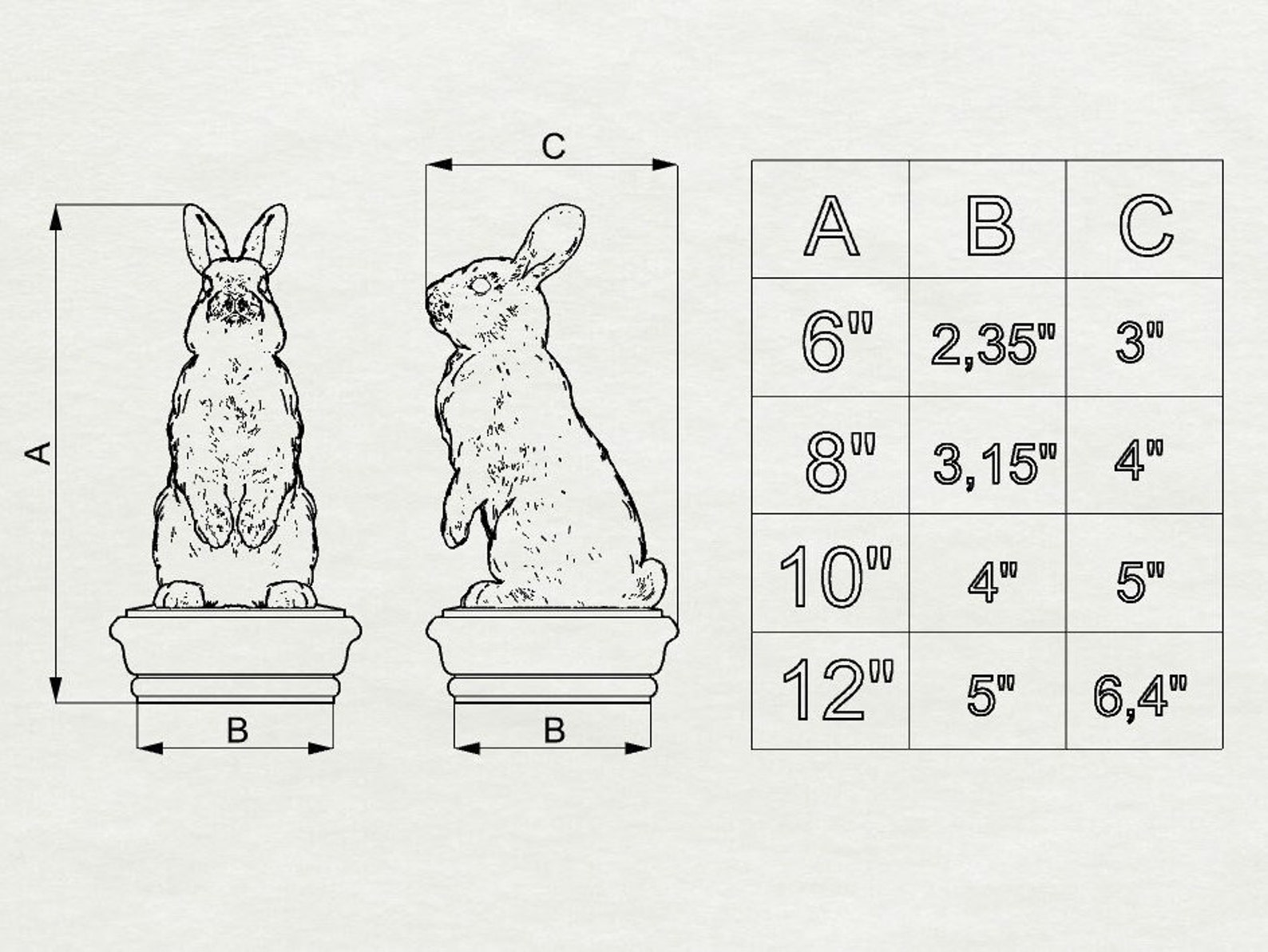 Rabbit Wooden Finial for Staircase Newel Post, 1pc, Rabbit Finial Bed ...