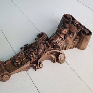 Mephistopheles, Decorative Carved Wooden Corbel, 1pc, Wood Wall Art ...