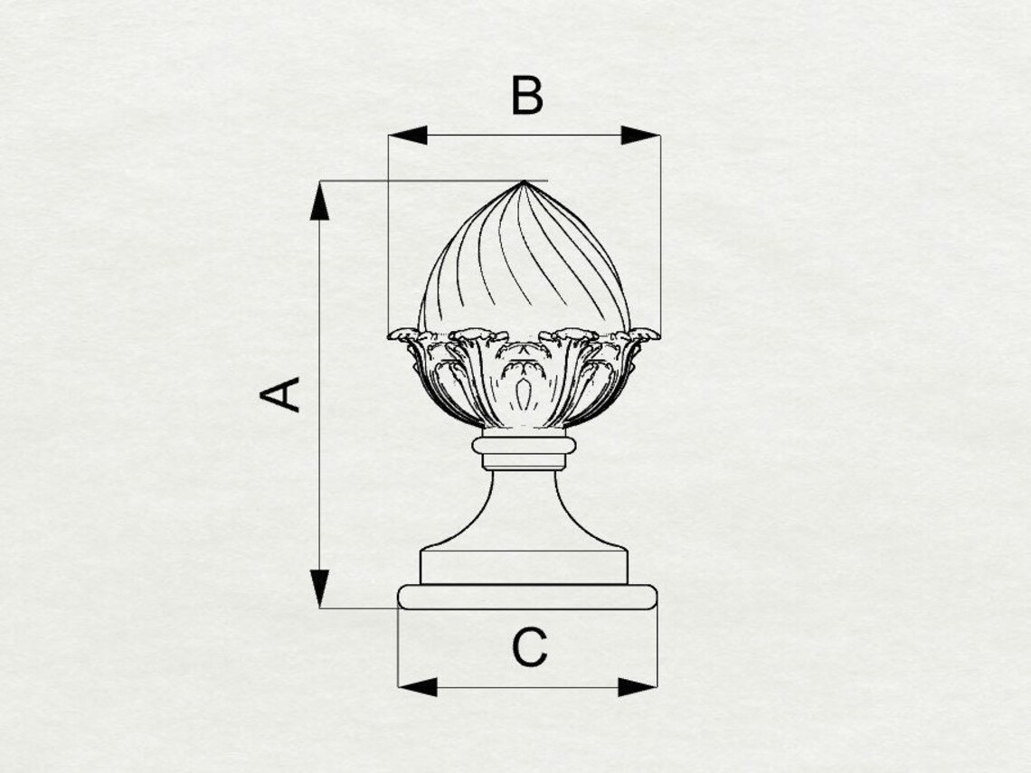 Wooden Finial for Staircase Newel Post - Etsy