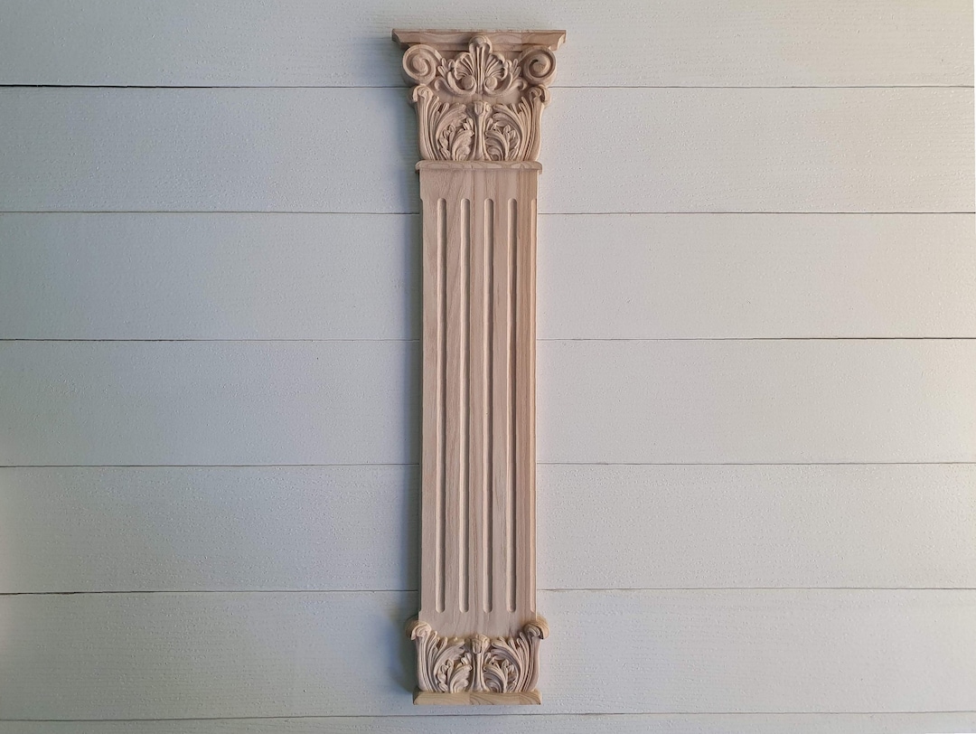 Wooden Pilaster, Pilaster Column, 1 Piece, Carved Wooden Decoration of ...