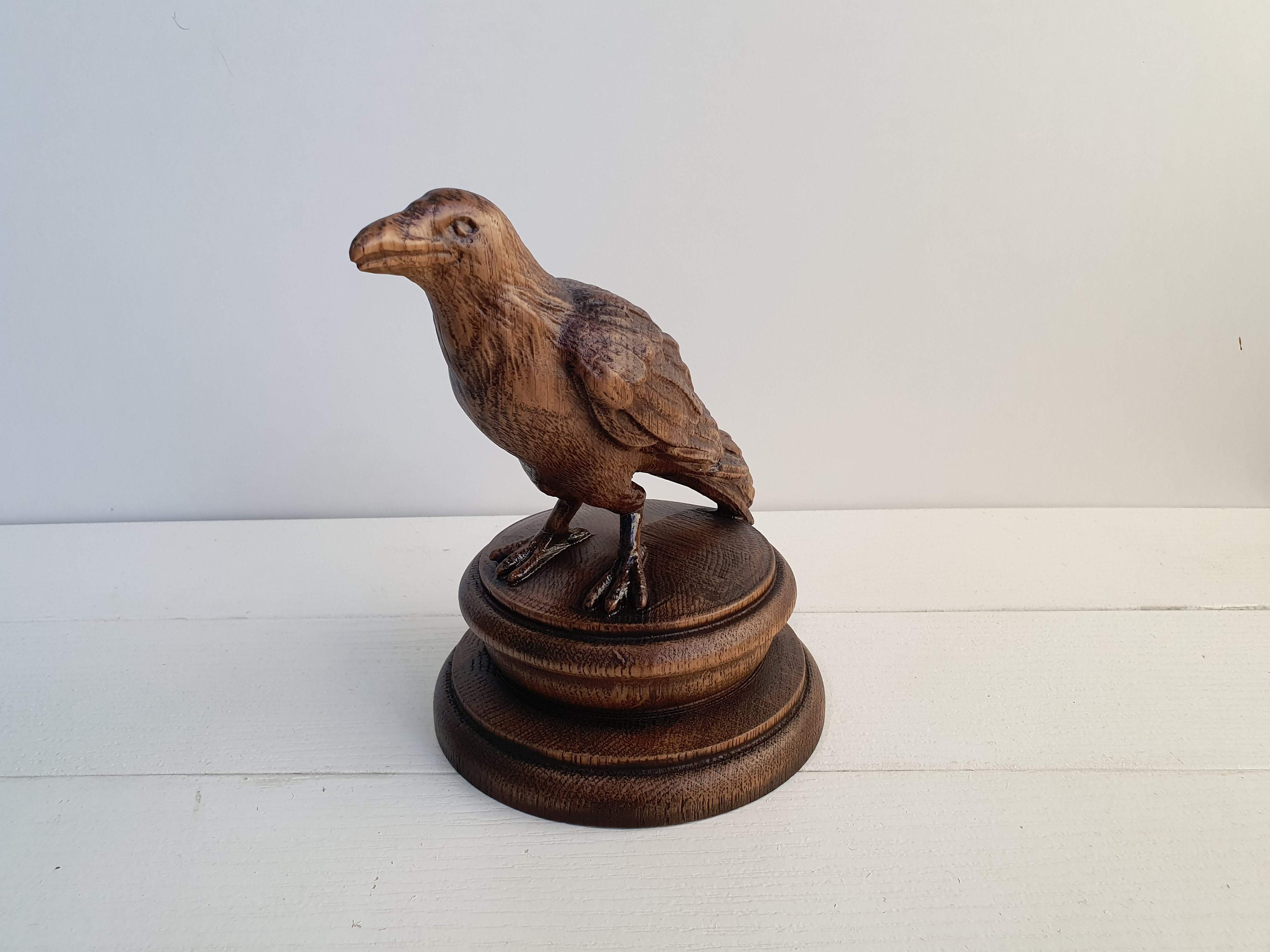 Raven Wooden Finial for Staircase, 1 Ps, Crow Finial Bed Post, Raven ...