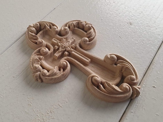 Carved Wooden Cross - Etsy