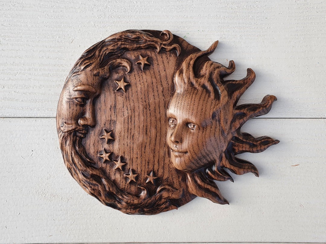 Panel Sun and Moon, Wall Decor. - Etsy