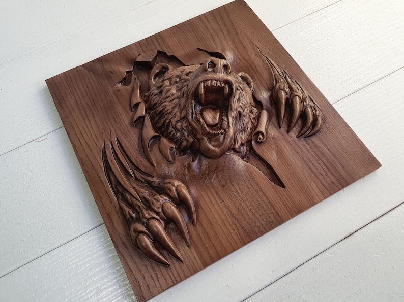 Angry Celtic Bear, Celtic Wood Carving, Viking Carving, Celtic Lord of ...