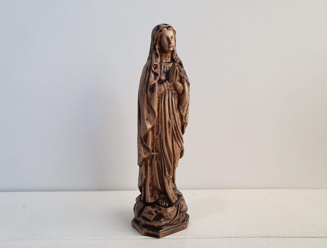 Our Lady Wooden Stаtue, Virgin Mary Statue, Blessed Mary Statue, 1pc ...