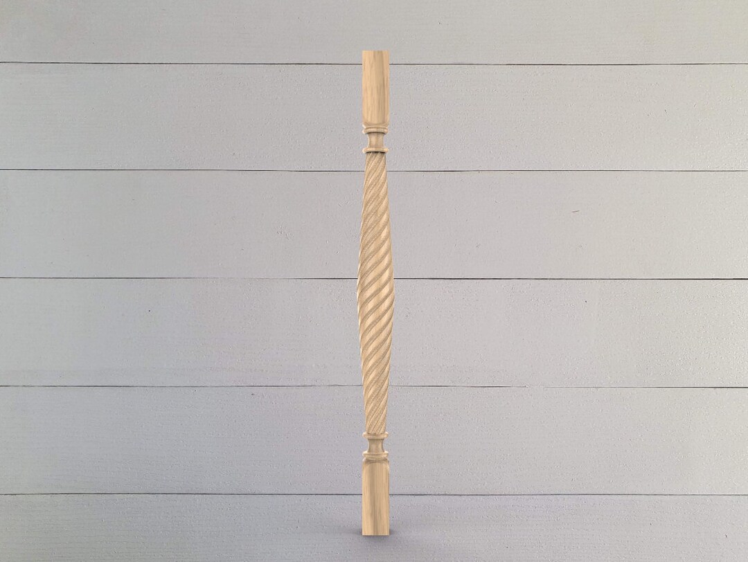 Spiral Baluster, Wooden Balusters for Stairs - Etsy