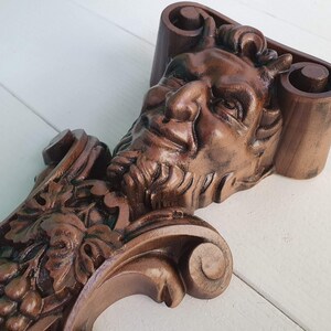 Mephistopheles, Decorative Carved Wooden Corbel, 1pc, Wood Wall Art ...