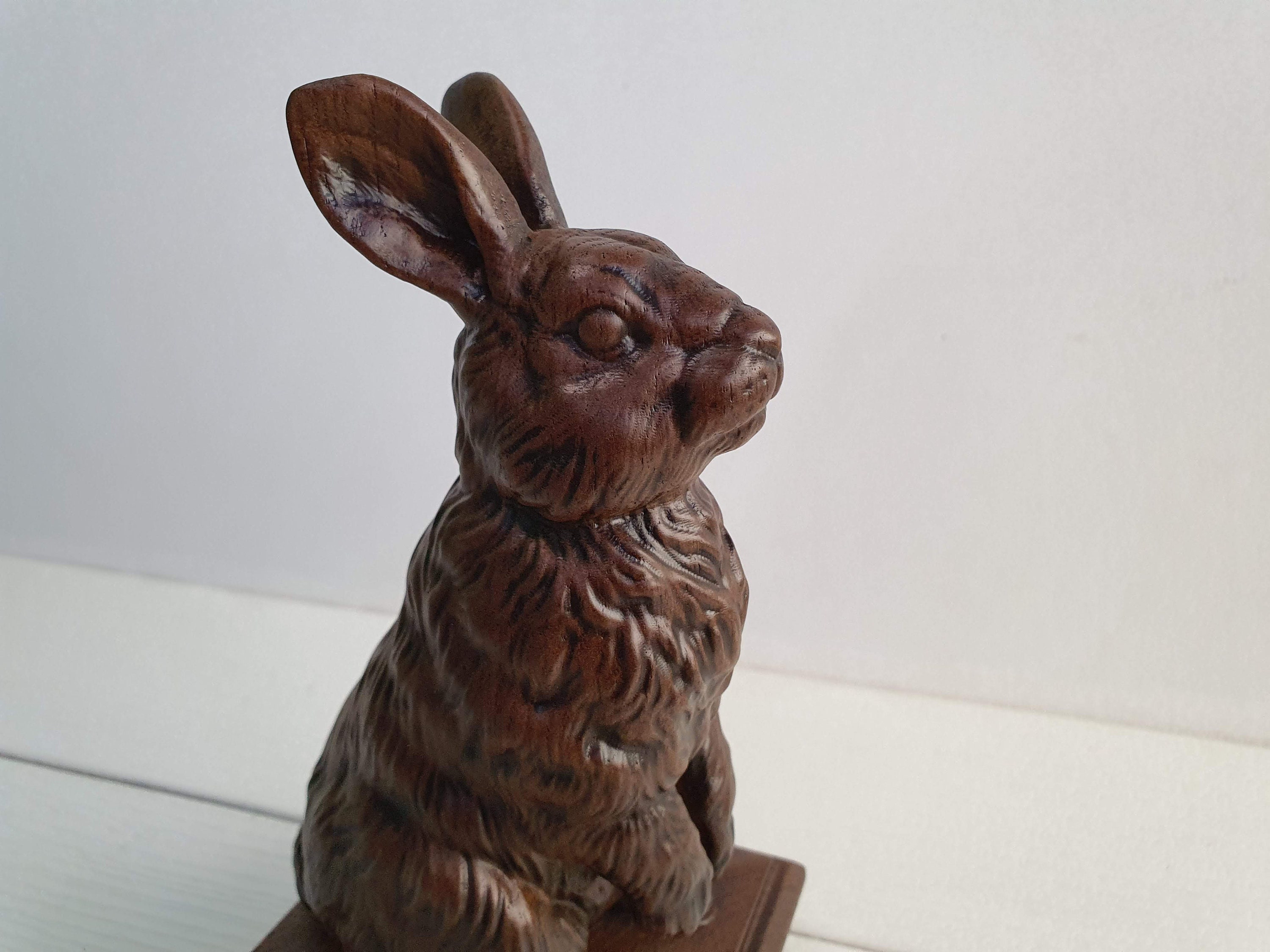 Rabbit Wooden Finial for Staircase Newel Post, 1pc, Rabbit Finial Bed ...