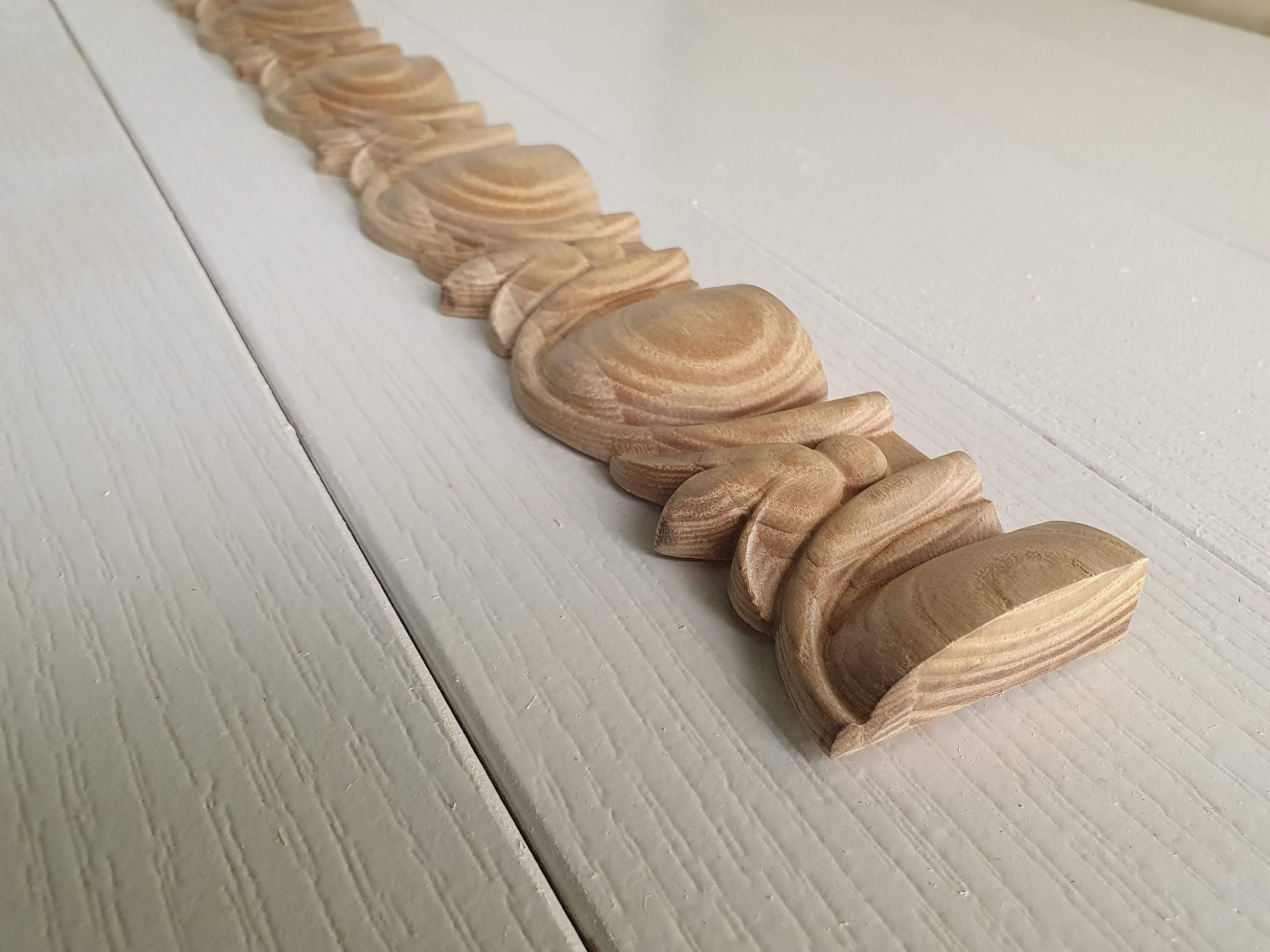 Carved Wooden Baguette, Decorative Elements for Furniture, Appliqués ...
